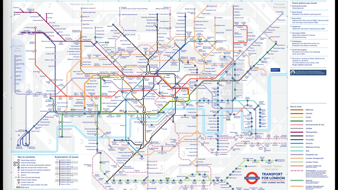 Londra metro: mappa del percorso, biglietti e tariffe
